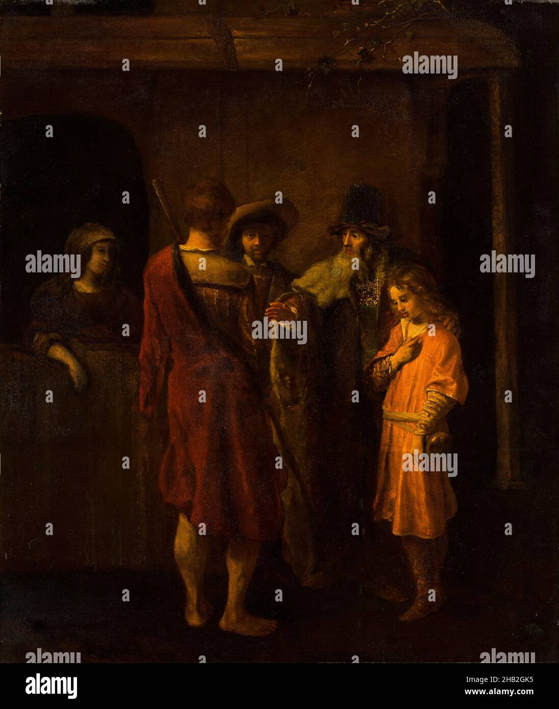 Benjamin's farewell, Abraham van Dijck, attributed to, c. 1650 Stock ...