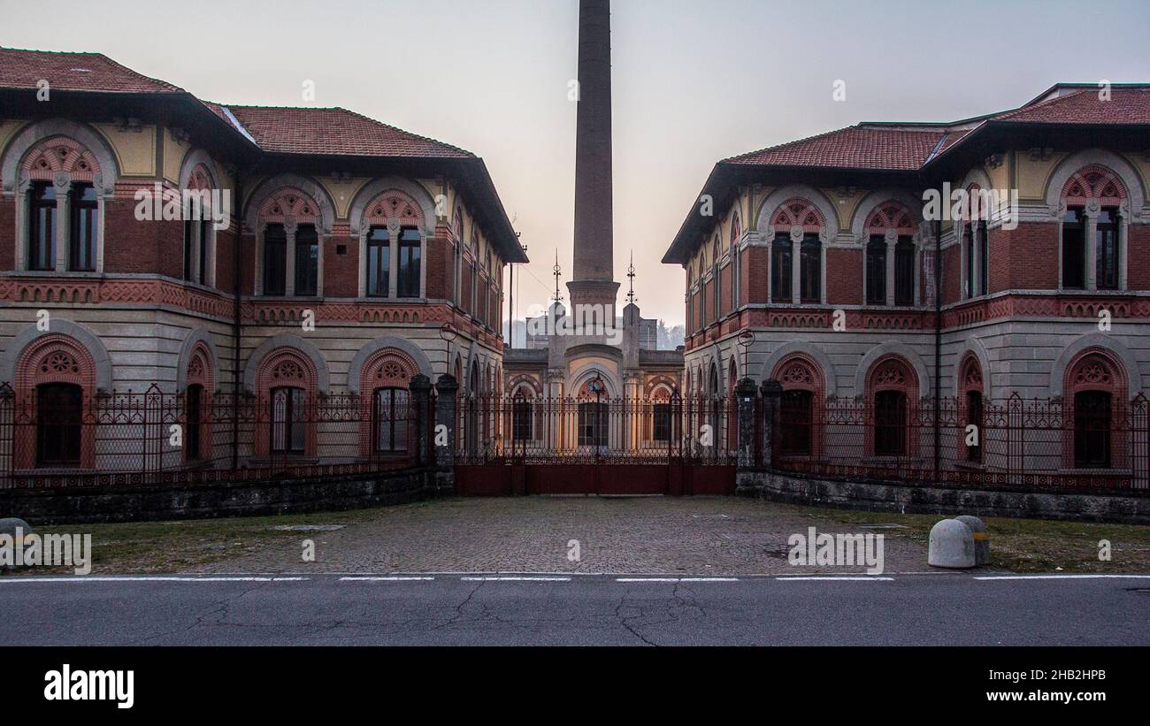 Ancient industrial village with factory unesco reward Stock Photo - Alamy