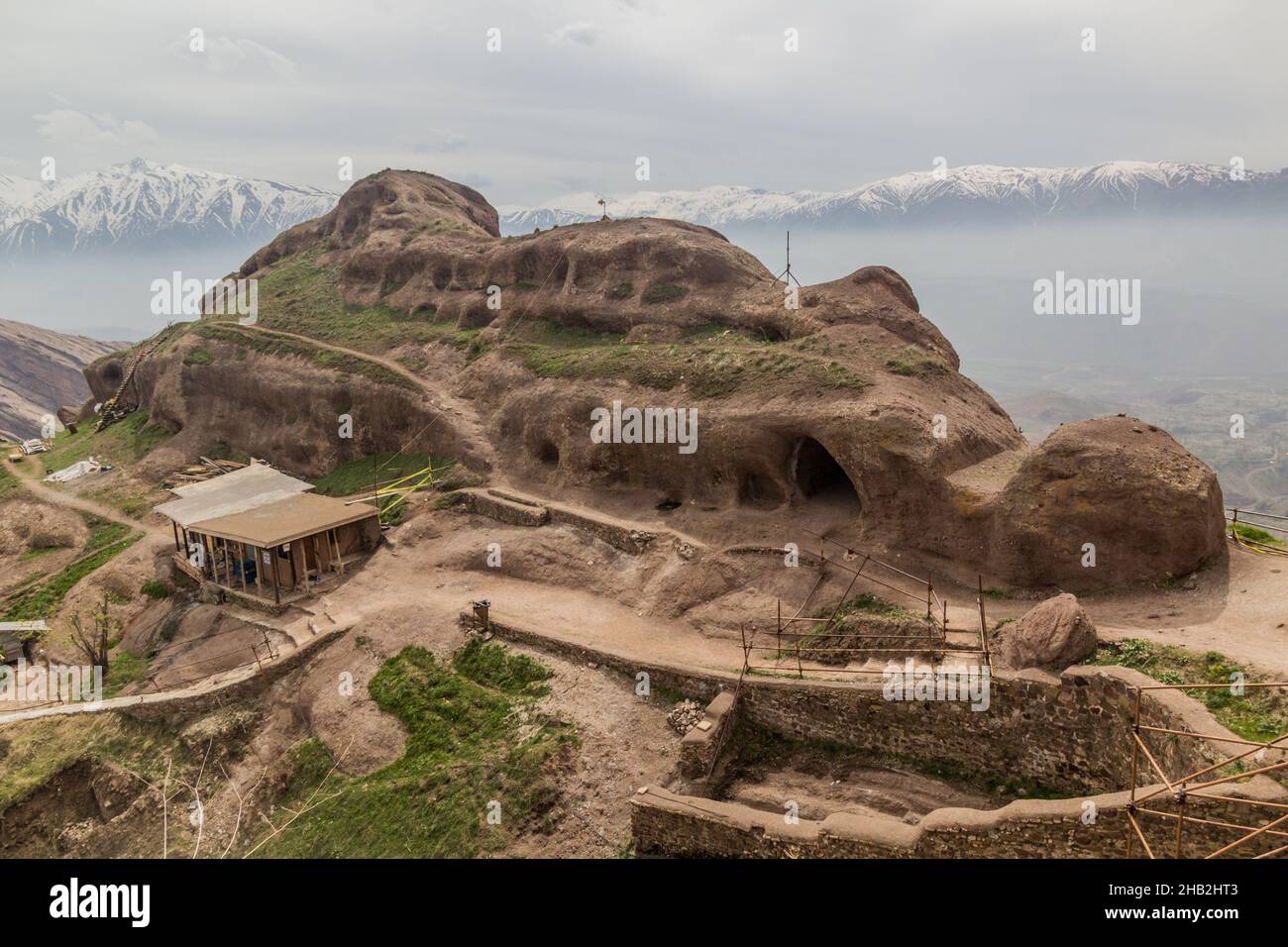 Ruins of Alamut meaning eagle's nest castle in Iran Stock Photo - Alamy