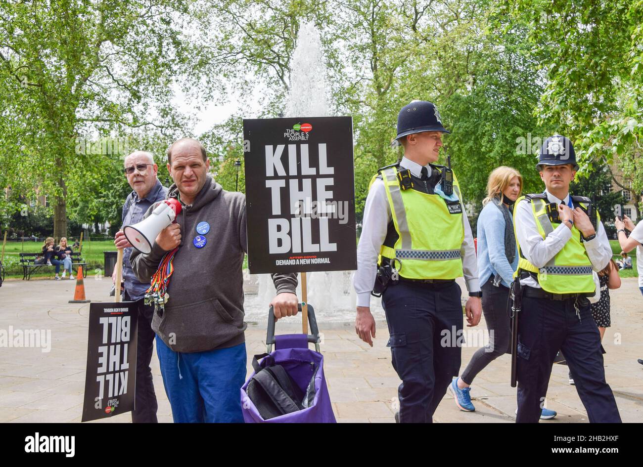 London, United Kingdom. 29th May 2021. Kill The Bill protest in Russell ...