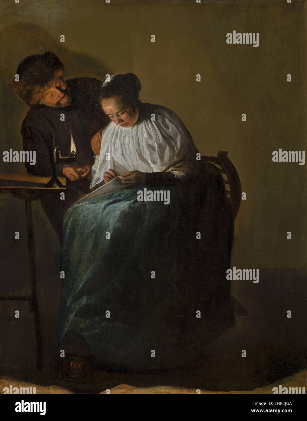 Man offering money to a woman, Judith Leyster, 1631 Stock Photo - Alamy