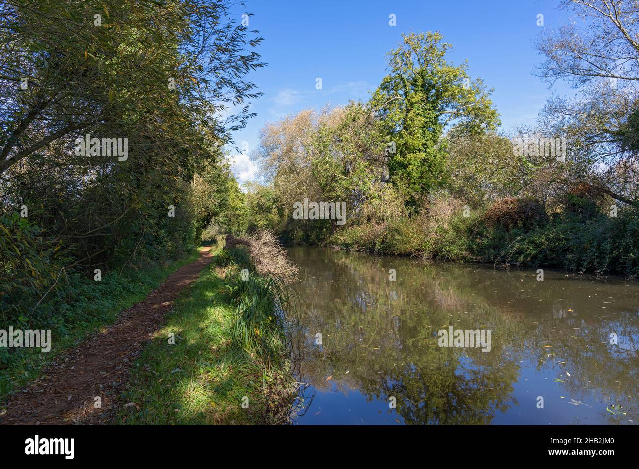 UK, England, Berkshire, Lower Padworth, The Kennet & Avon Canal Stock ...