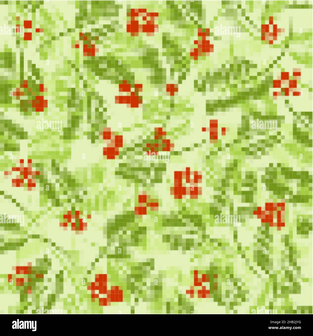Fir branches pixel art pattern seamless. 8bit New Year and Christmas ...