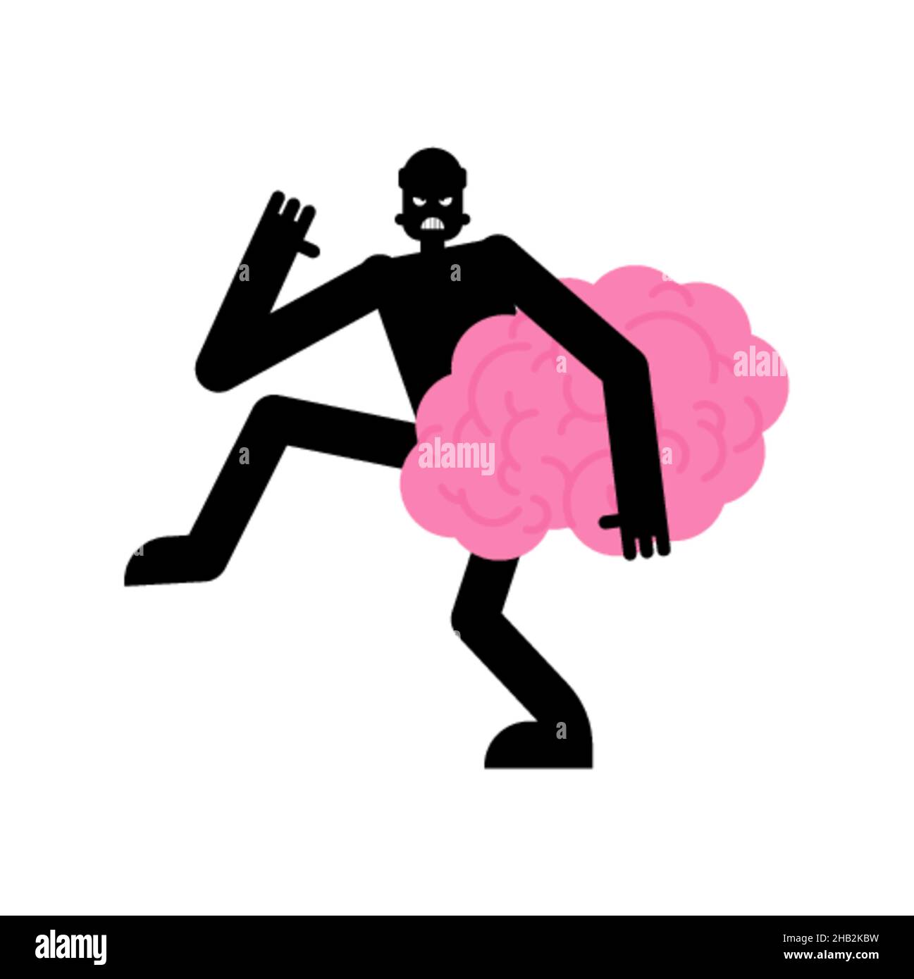 Thief stole brain. burglar stole thinking. robber carries brains ...