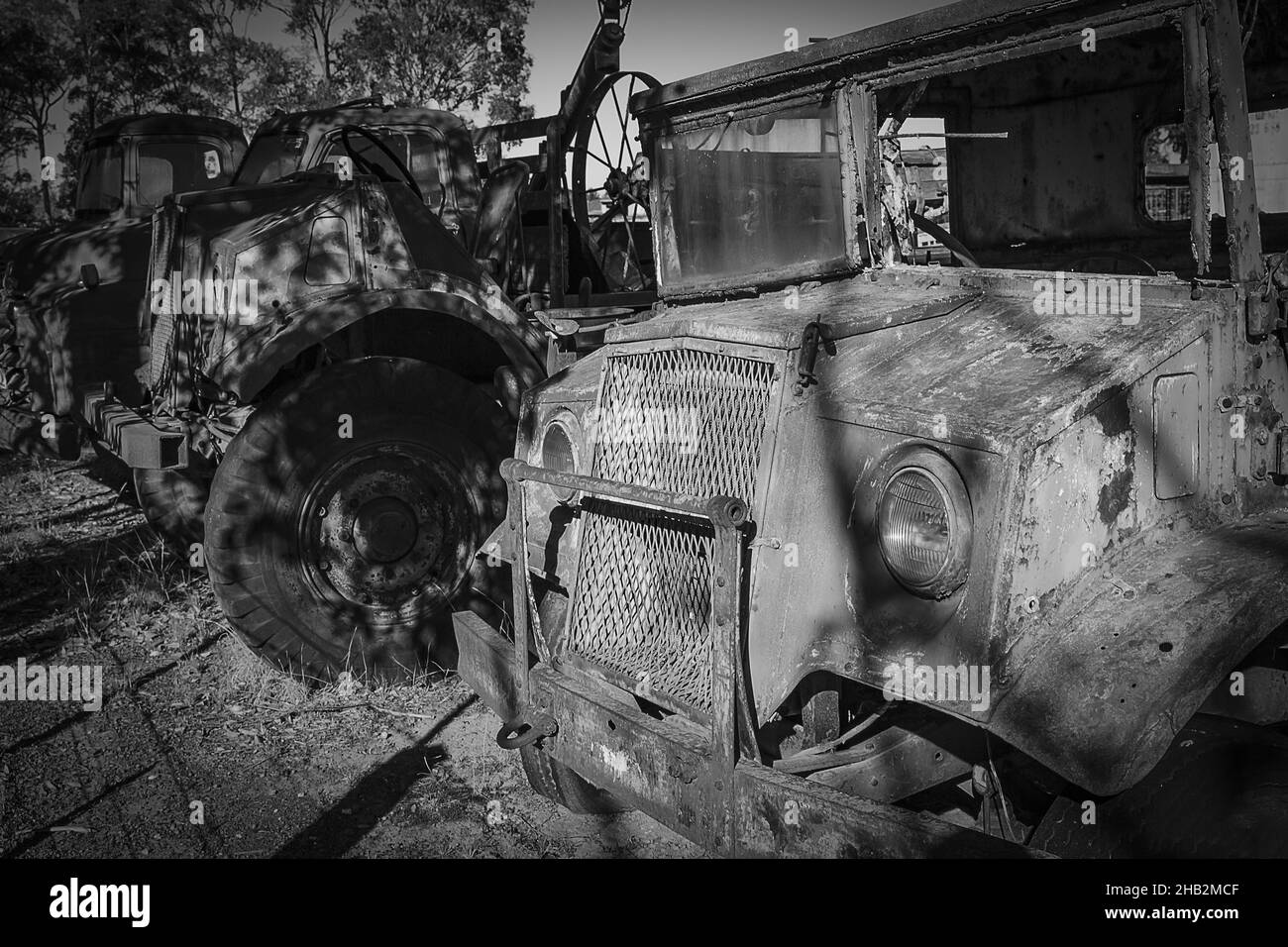 Shot old aged rusty Black and White Stock Photos & Images - Alamy