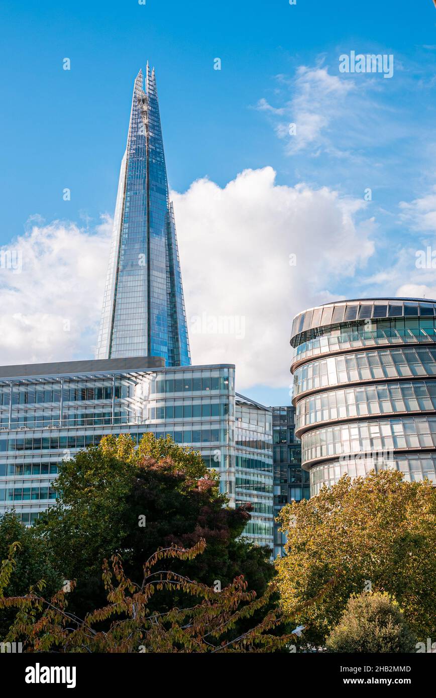 Beautiful close up view of the Shard skyscraper in London Stock Photo ...