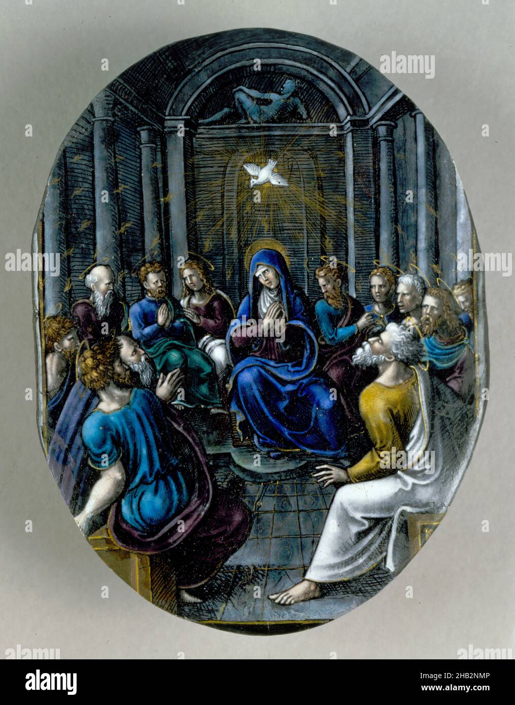 Pentecost, attributed to Jean II Pénicaud, French, c.1515–before 1588 ...