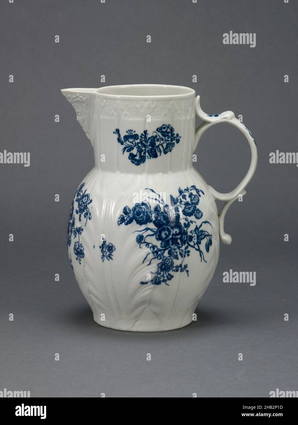 Cabbage-leaf Mask Jug, Caughley Porcelain Factory, Caughley, England ...