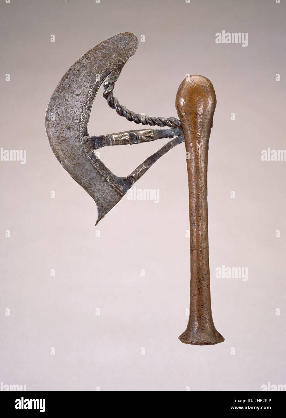 Axe, Unidentified Songye artist, c.1850, Iron, copper, brass, and wood ...