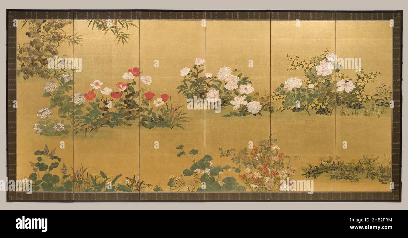 Flowers and Plants of the Four Seasons, Japanese, Edo period, 1615–1868 ...