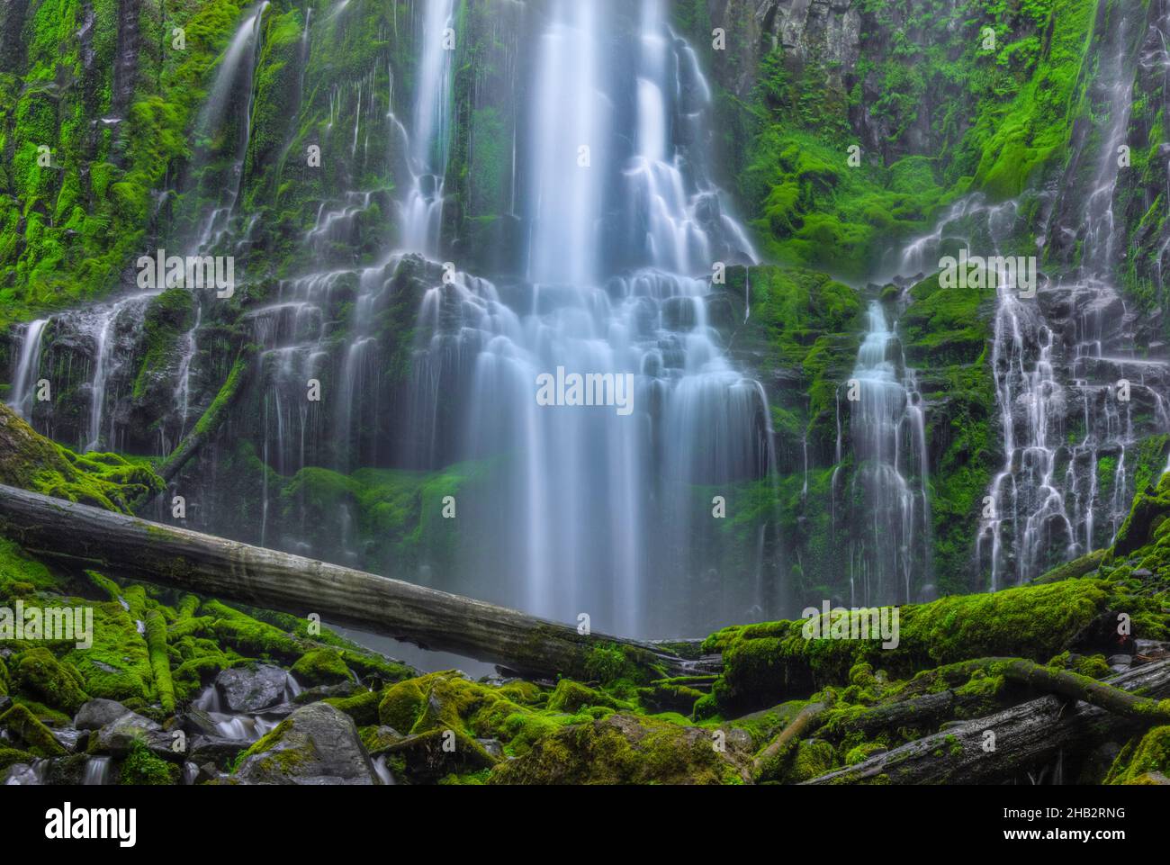 Scenic landscape images of waterfalls and coastline of Oregon Stock ...
