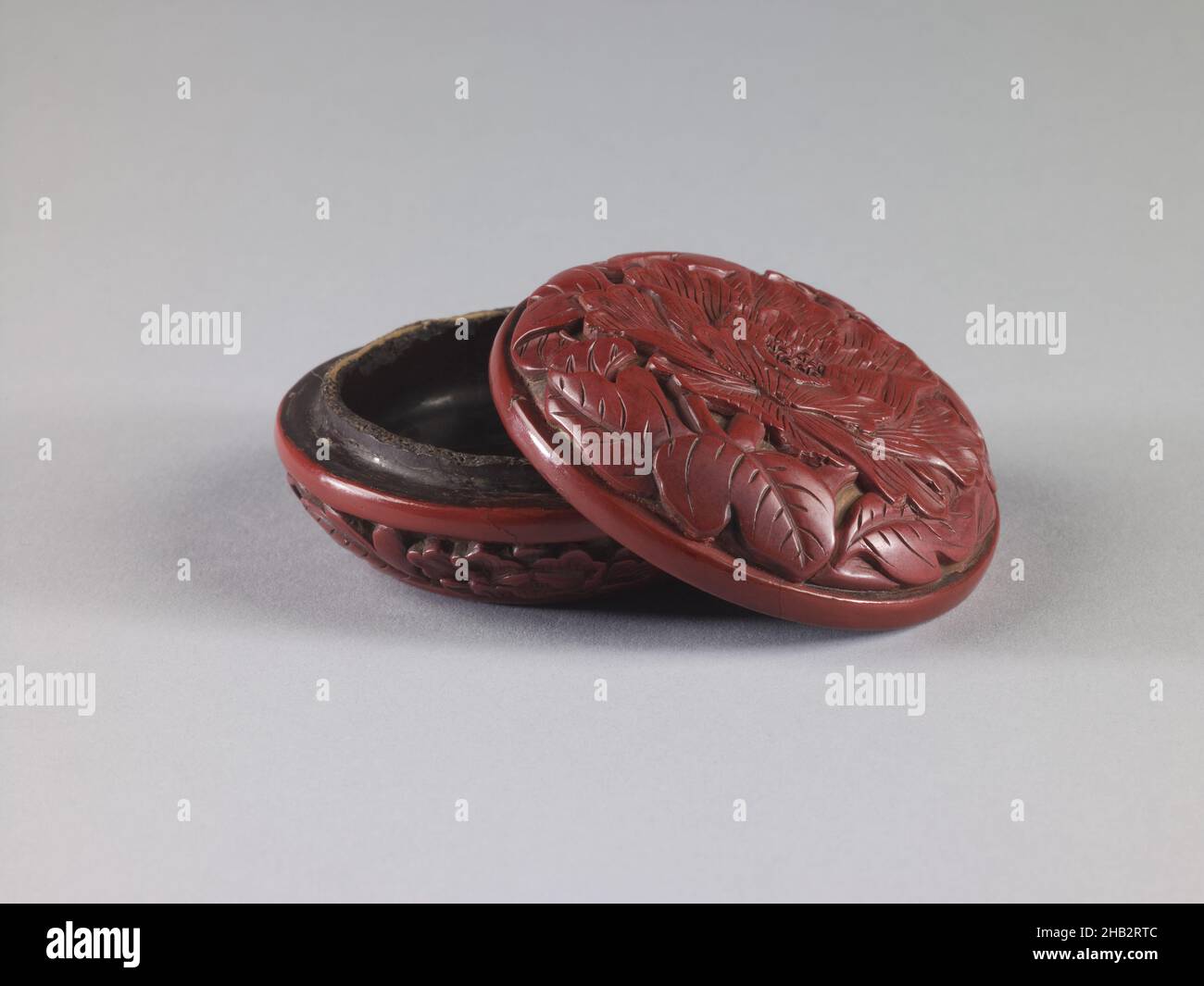 Covered Incense Box with Design of Peonies, Chinese, Ming dynasty, 1368 ...