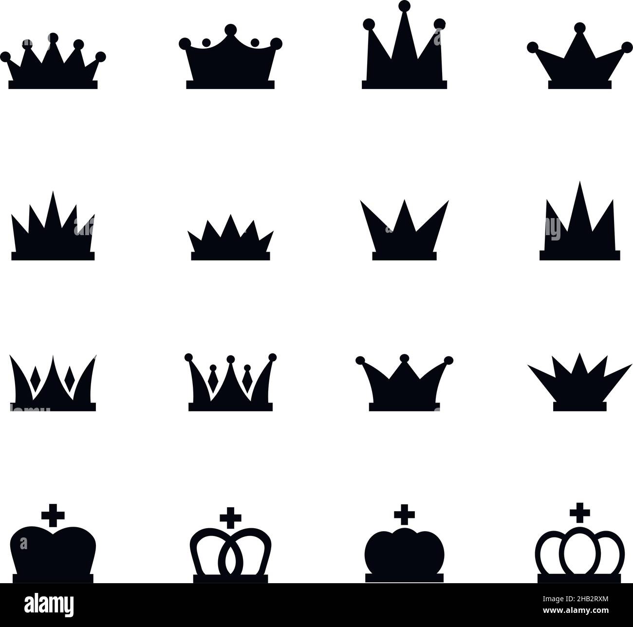 Set of crown icons, vector illustration Stock Vector Image & Art - Alamy