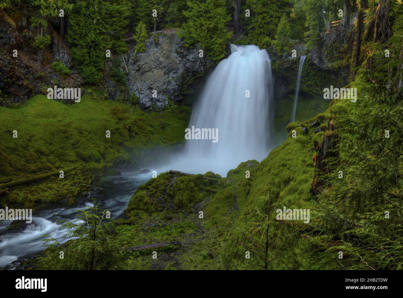 Scenic landscape images of waterfalls and coastline of Oregon Stock ...