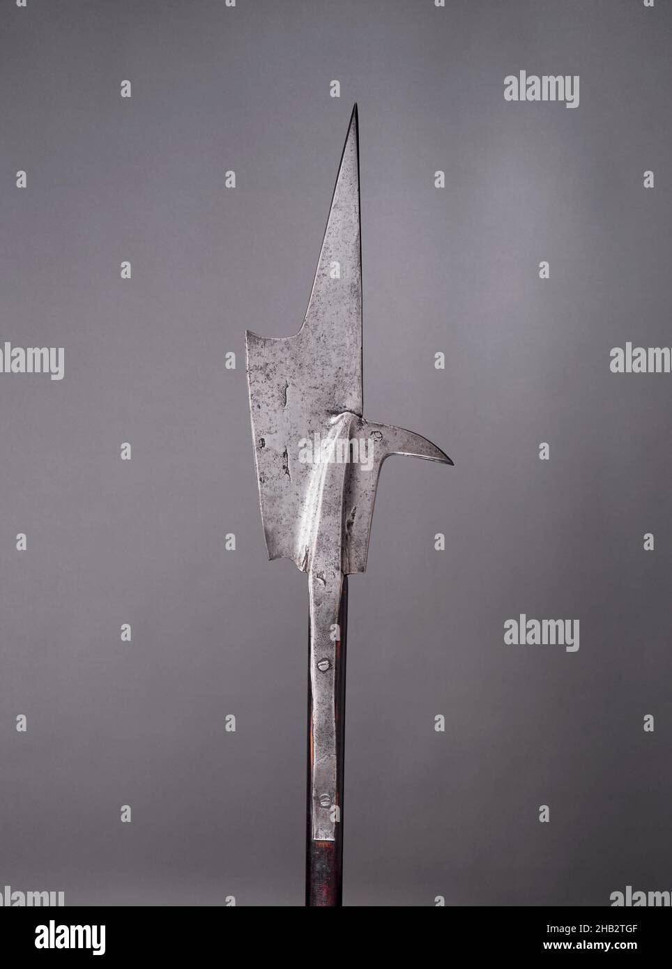 Halberd, German, late 15th or possibly 17th century, Steel and wood ...