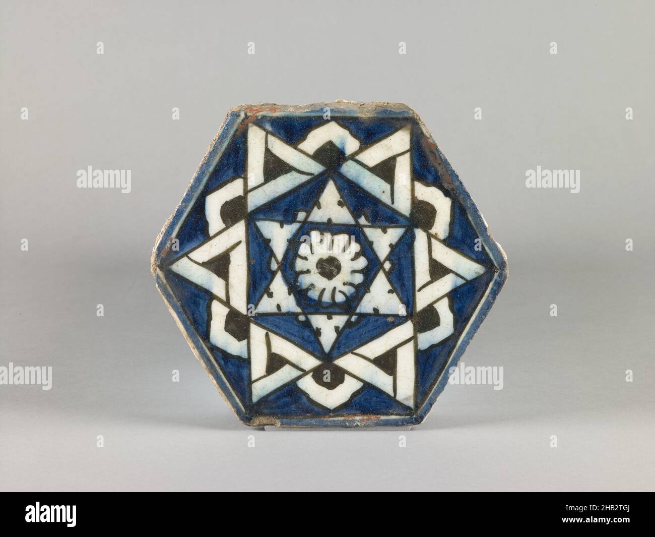 Tile, Syrian, Mamluk period, 1250–1517, 15th century, Glazed fritware ...