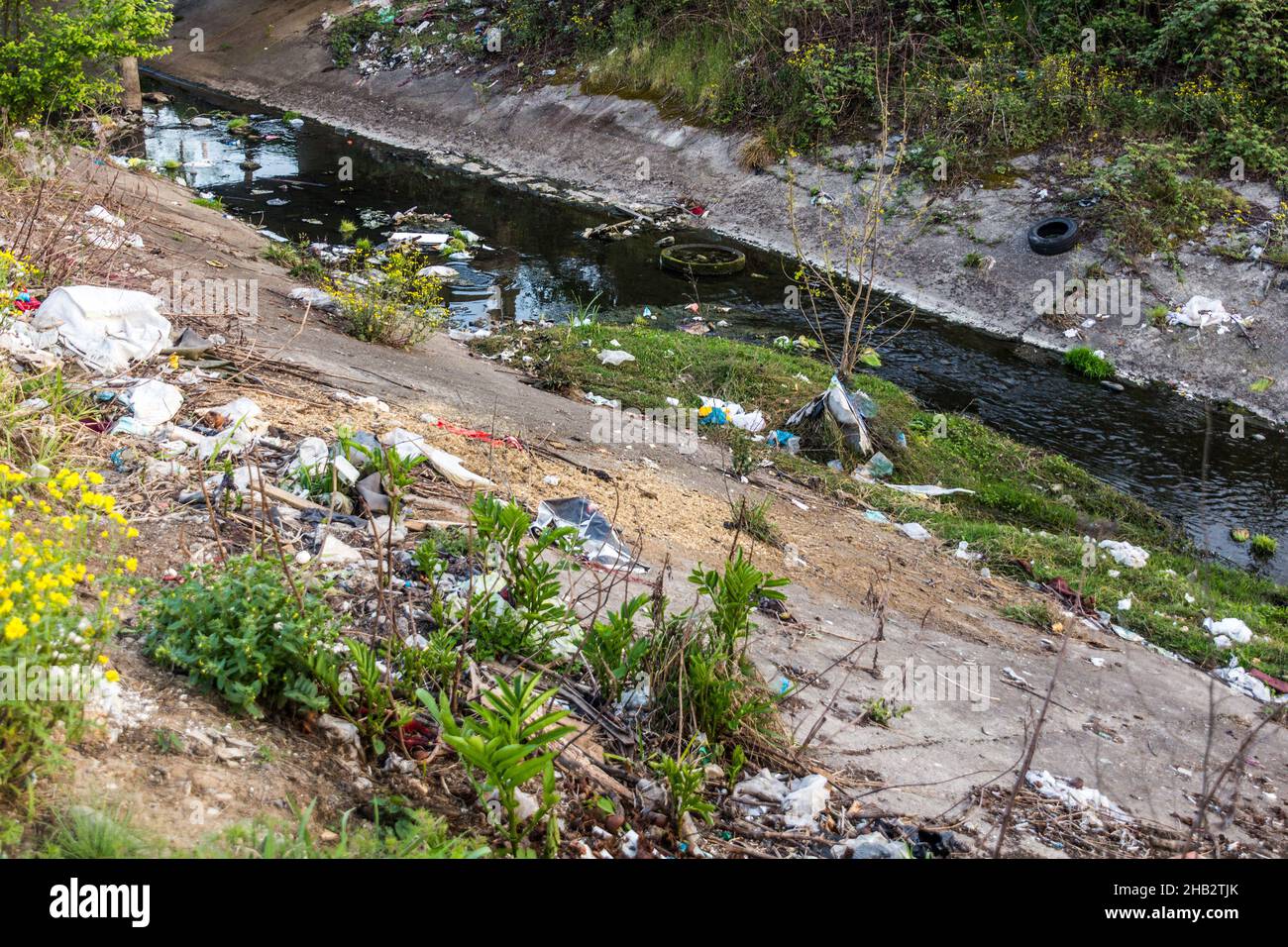 Dirty sewer in Rasht, Iran Stock Photo - Alamy