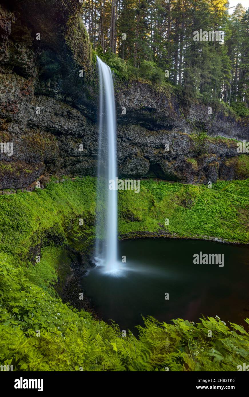 Scenic landscape images of waterfalls and coastline of Oregon Stock ...