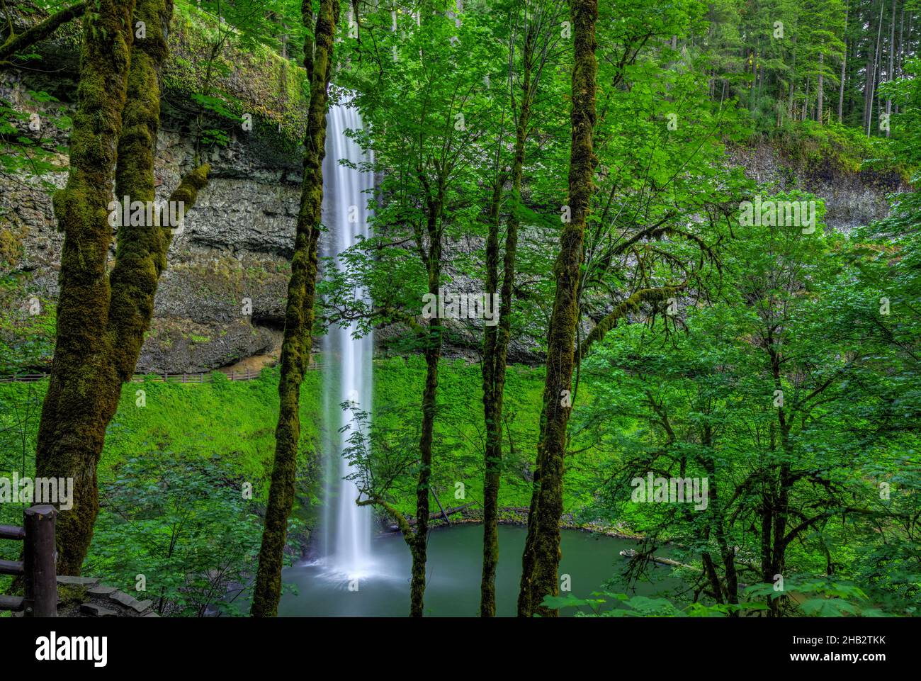 Scenic landscape images of waterfalls and coastline of Oregon Stock ...