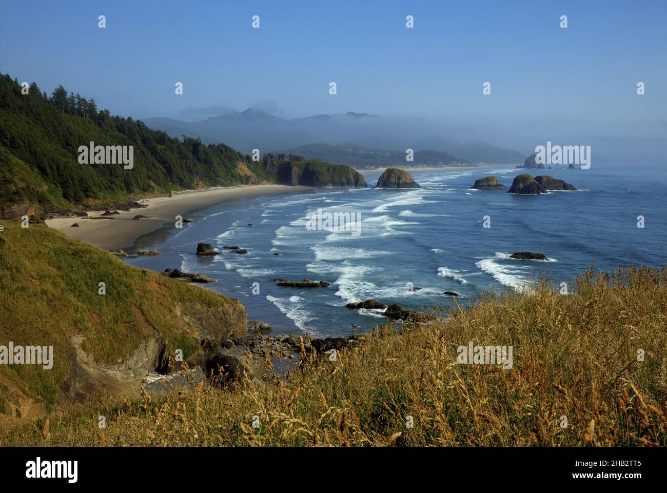 Scenic landscape images of waterfalls and coastline of Oregon Stock ...