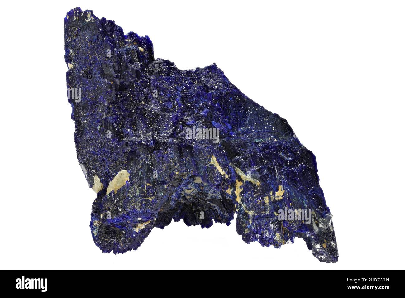 azurite from Touissit, Morocco isolated on white background Stock Photo ...