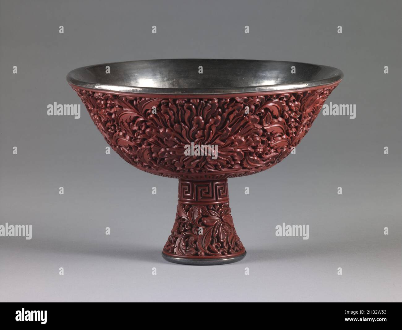 Stem Cup with Design of Chrysanthemums, Chinese, Ming dynasty, 1368 ...