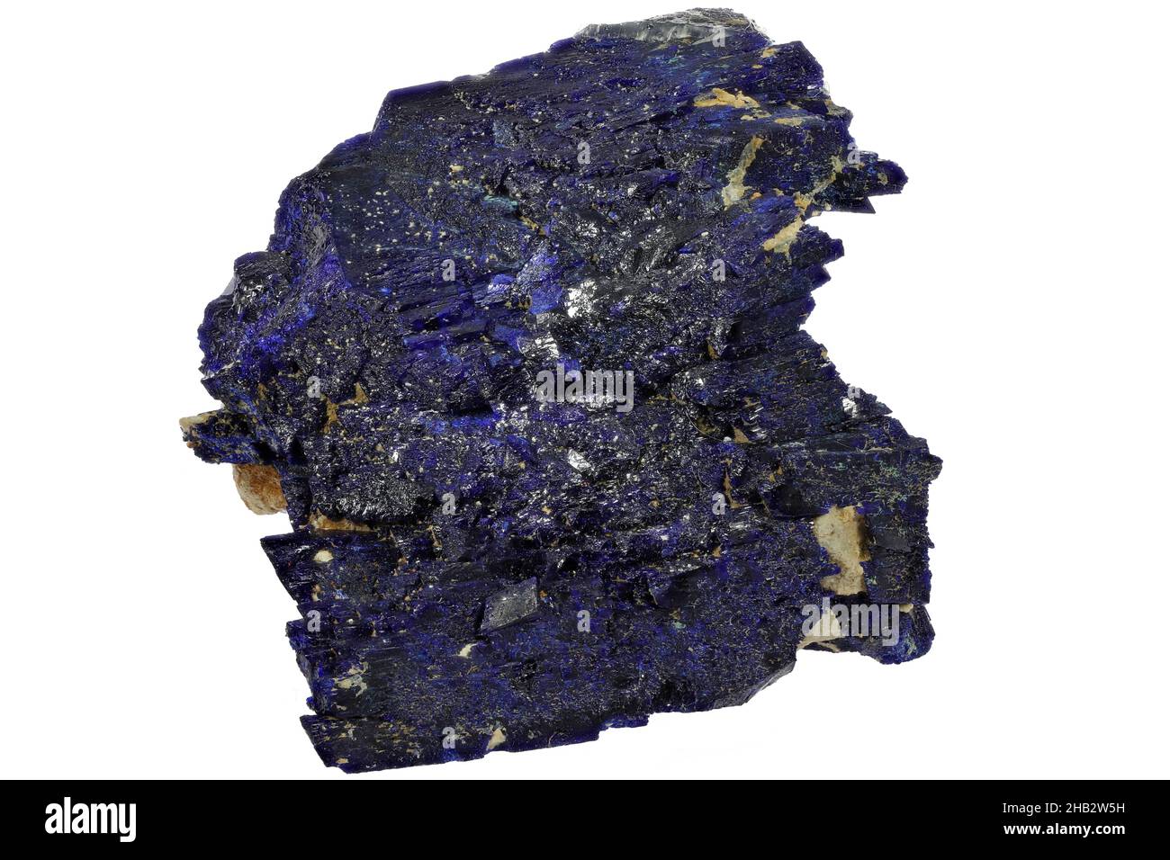 azurite from Touissit, Morocco isolated on white background Stock Photo ...