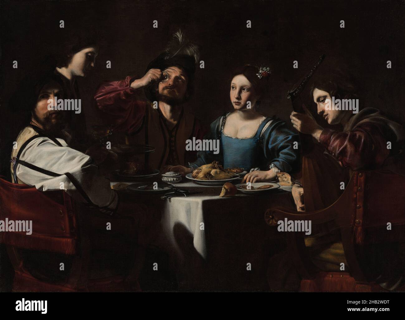 Banquet scene with a lute player hi-res stock photography and images ...