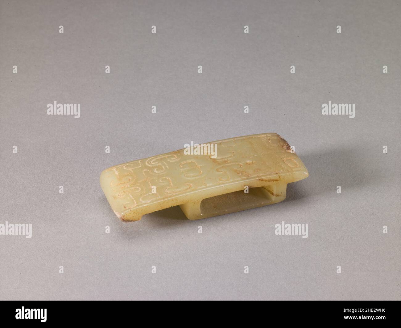 Scabbard Slide (sui) with Design of Zoomorphic Mask and Stylized Clouds ...