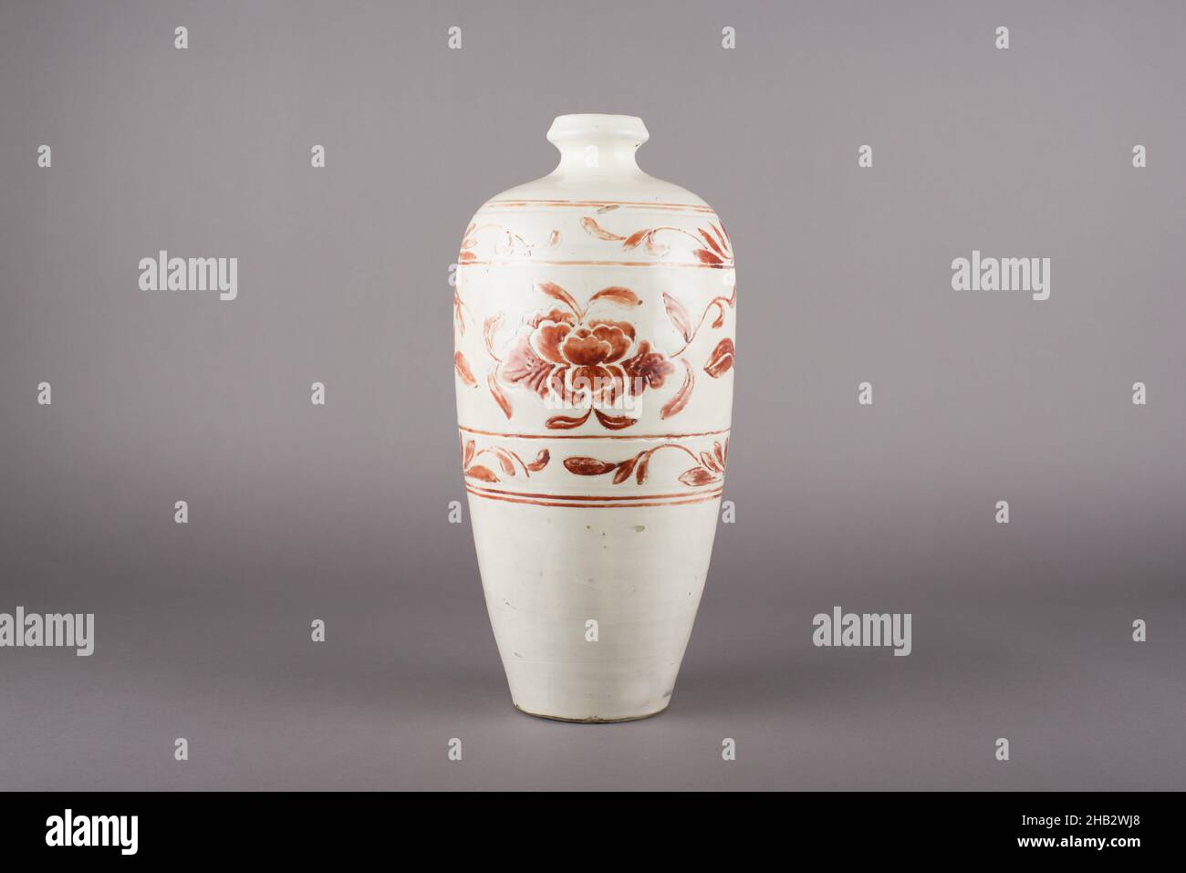Prunus Vase (meiping) wth Design of Floral Scrolls, Chinese, Liao ...