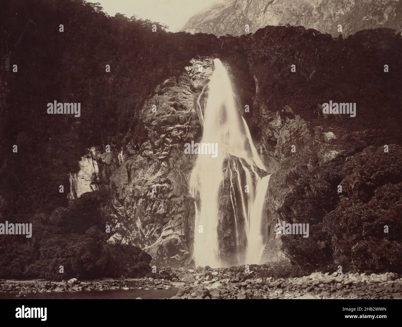 Bowen Fall, Milford Sound, Burton Brothers studio, photography studio ...