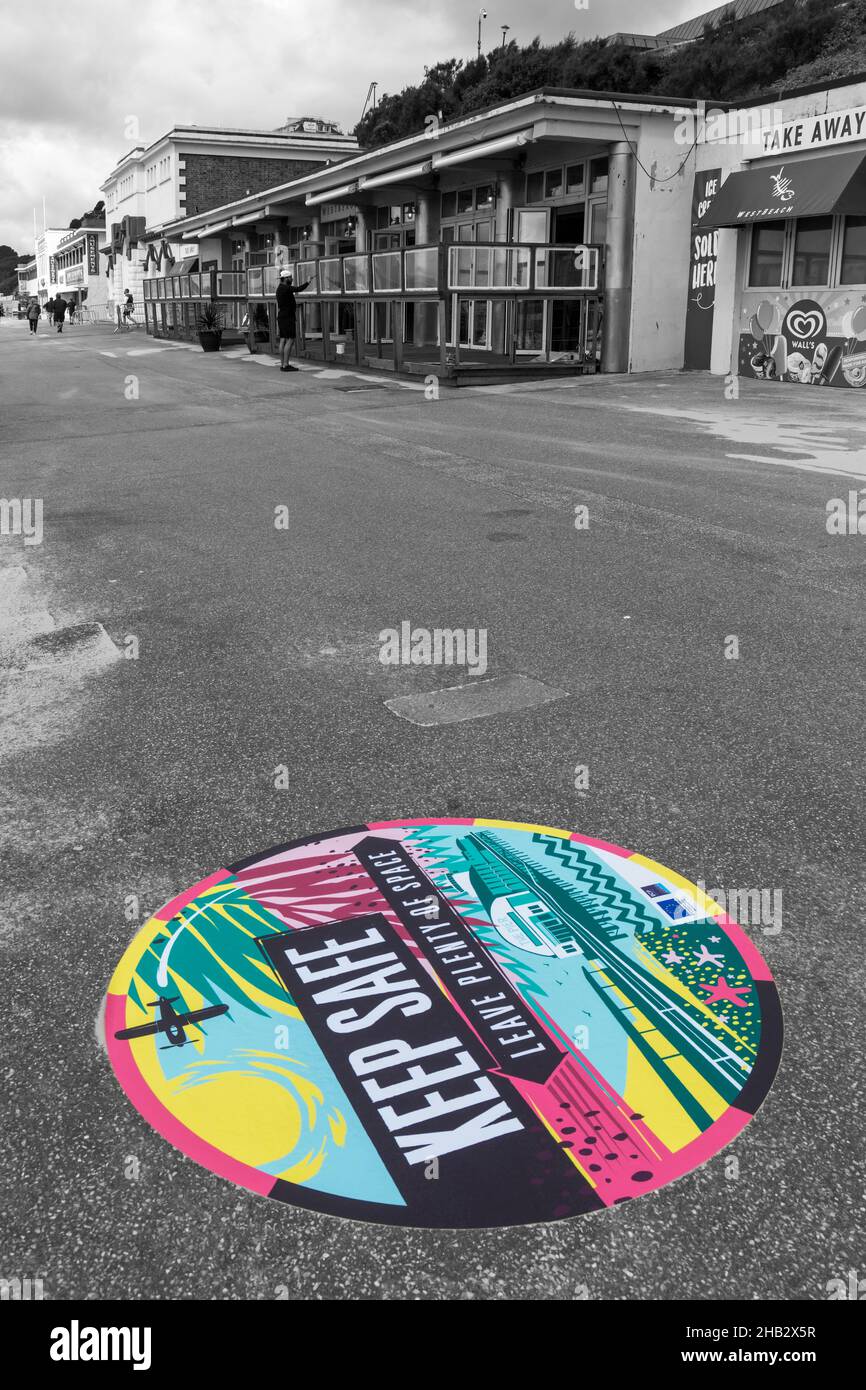 Keep safe leave plenty of space Stock Photo - Alamy