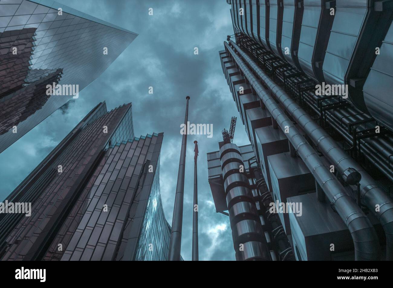 Infrared pictures of modern office buildings in central London's ...