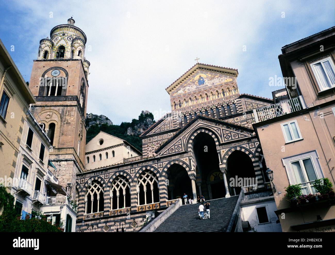 Medieval Roman Catholic cathedral church, Piazza del Duomo, Amalfi ...