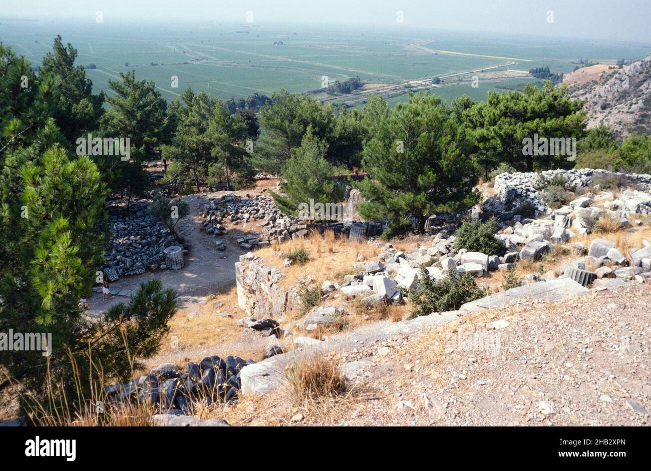 Archaeological site ruins of Ancient Greek city Priene, Turkey, 1997 ...