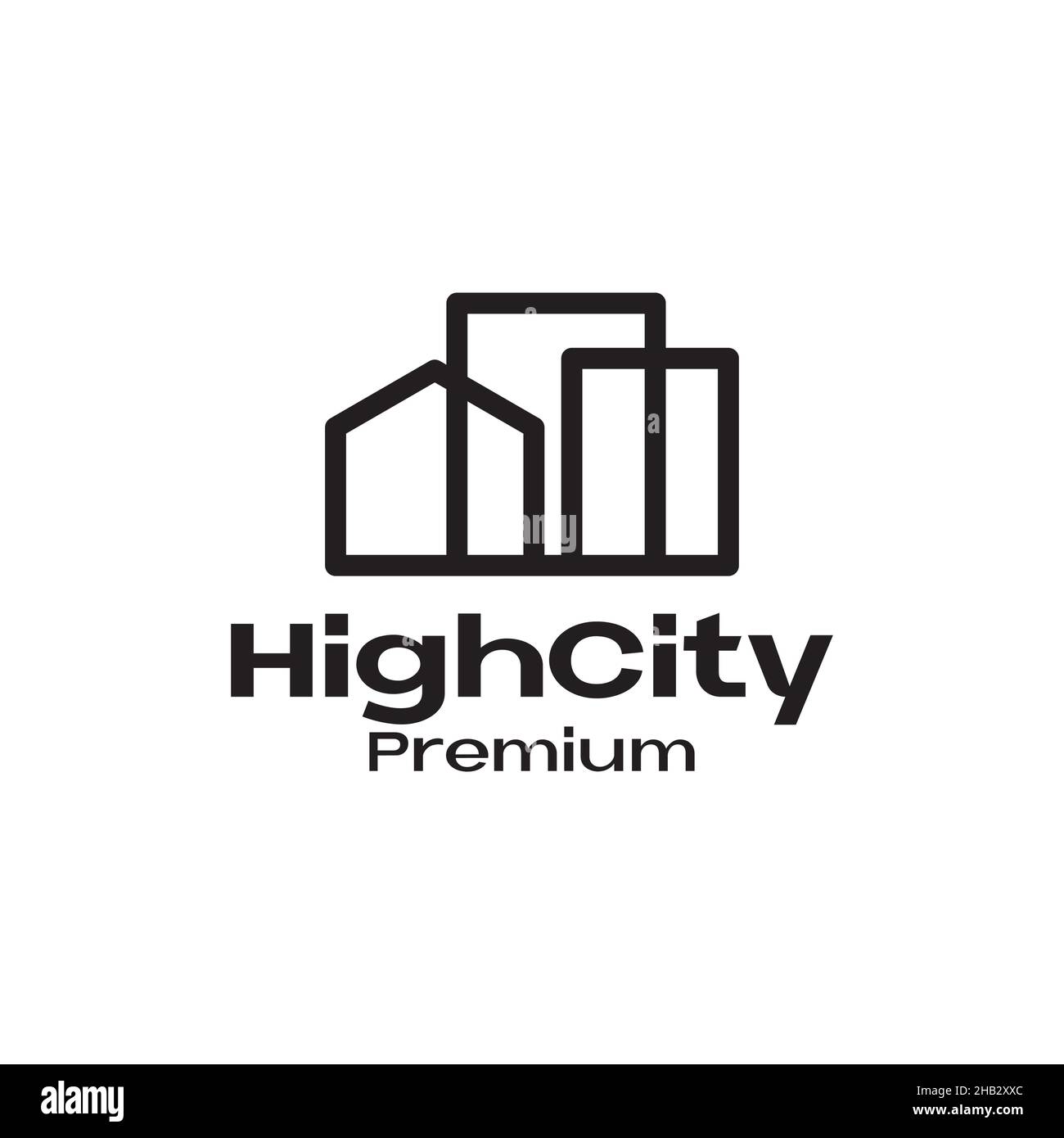 square triangle building line logo design vector graphic symbol icon ...