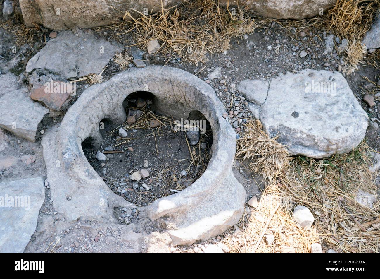 Archaeological site ruins of Ancient Greek city Priene, Turkey, 1997 ...