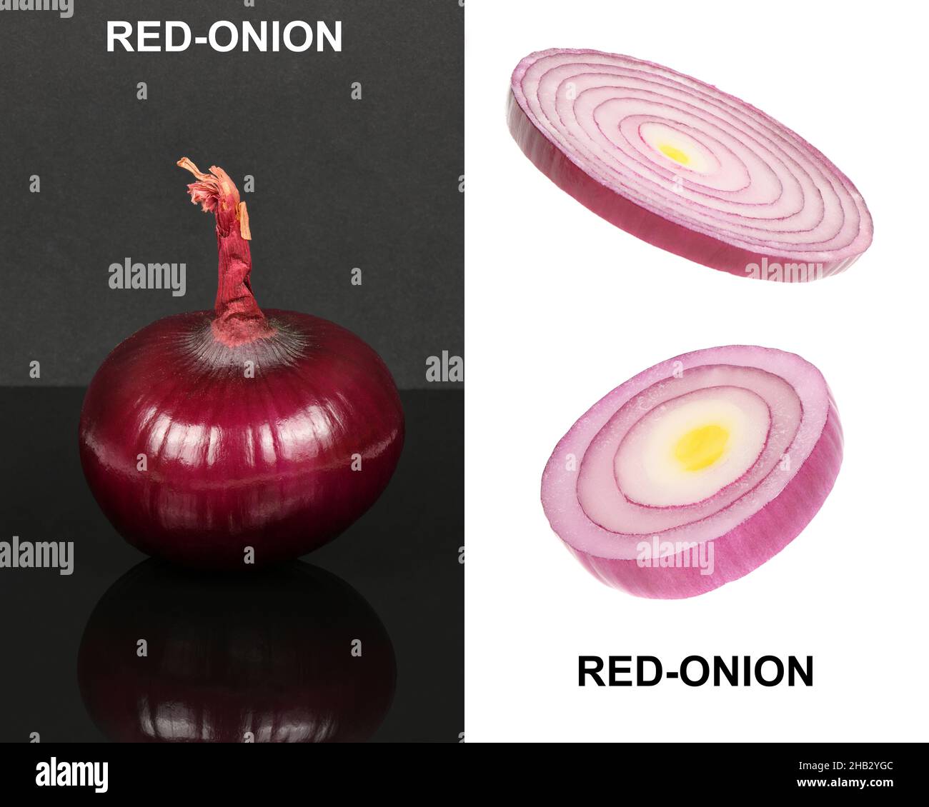 Creative layout made of red onion. High resolution photo. Full depth of ...