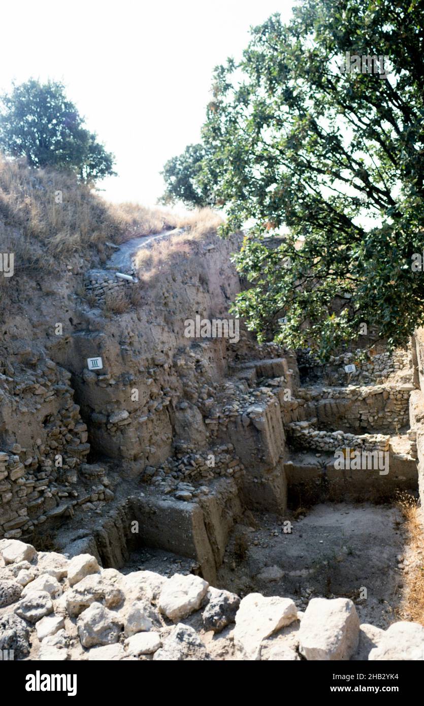 Archaeological site of the ancient city of Troy, Turkey 1997 cross ...