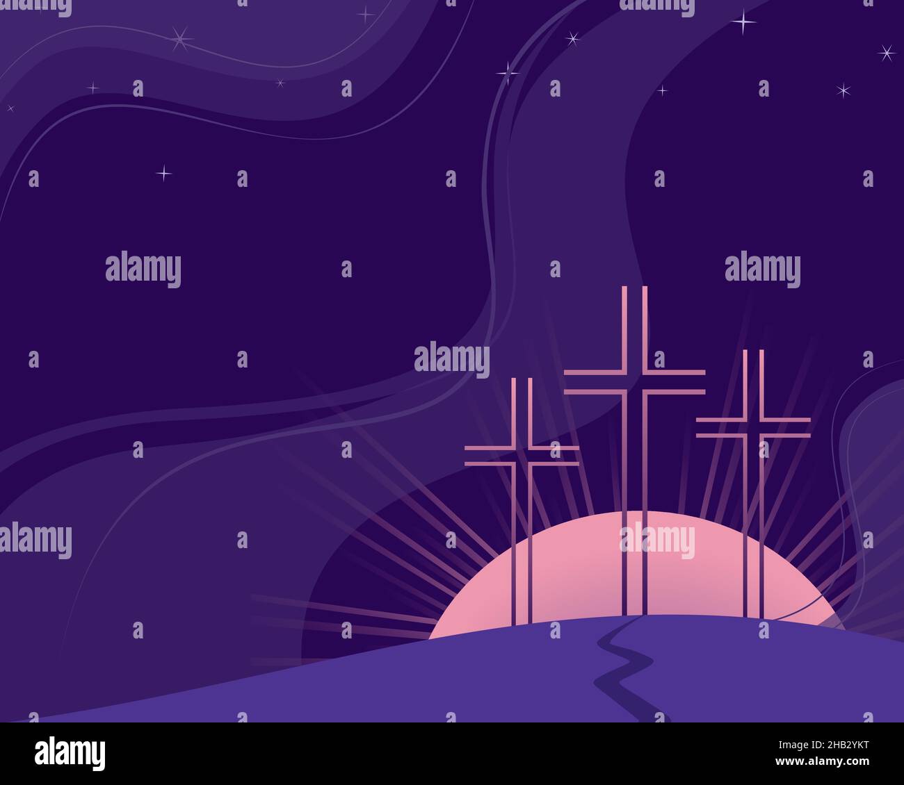 Religious Lenten season flat vector background Stock Vector Image & Art ...