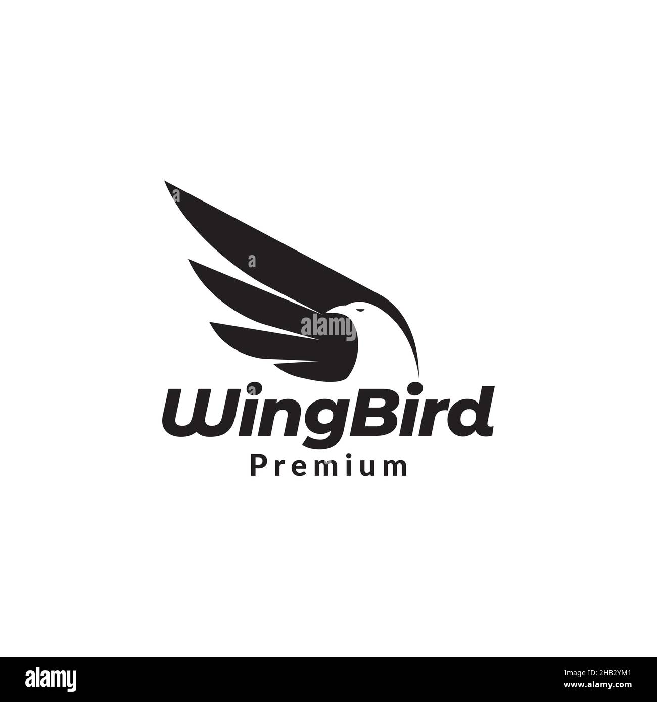 negative space wings with eagle logo design vector graphic symbol icon ...
