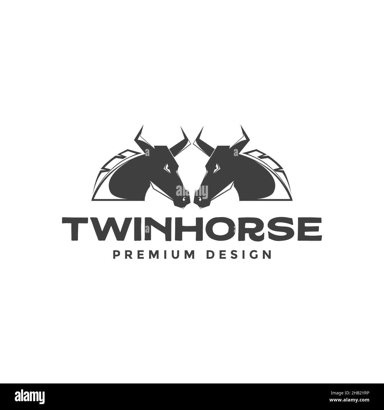Two horse logo Stock Vector Images - Alamy