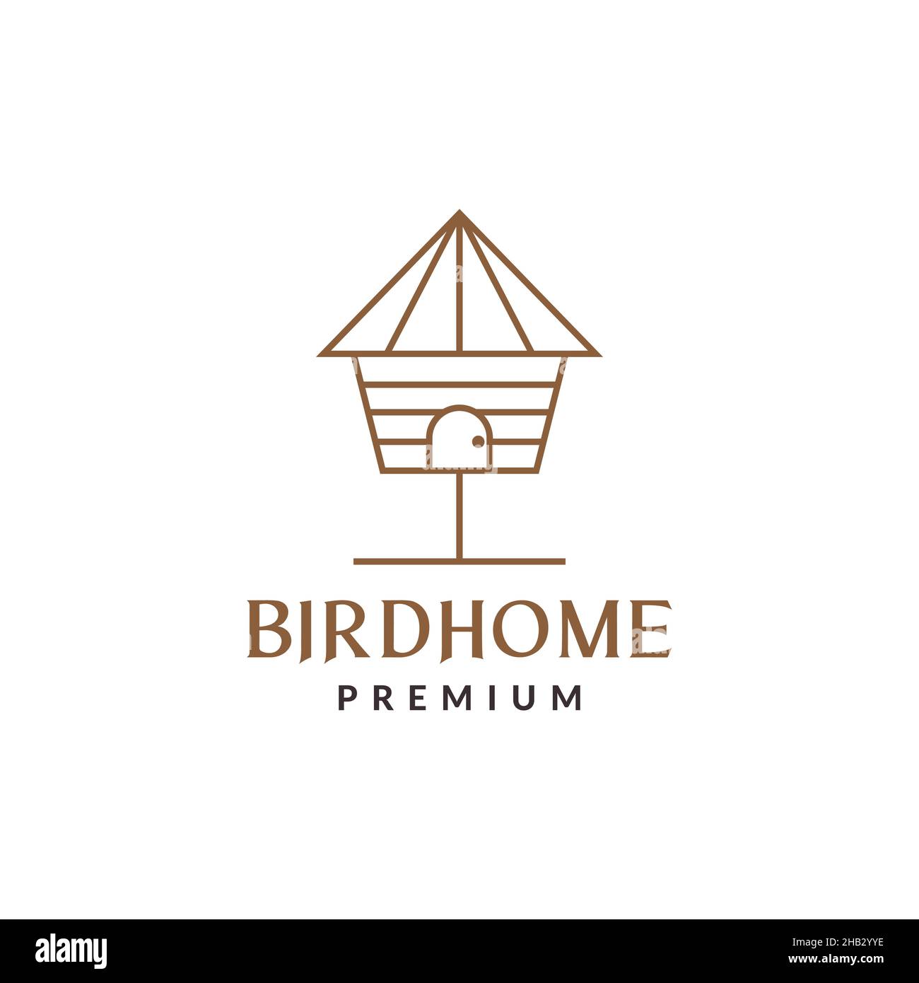 wood bird home cage logo design vector graphic symbol icon sign ...