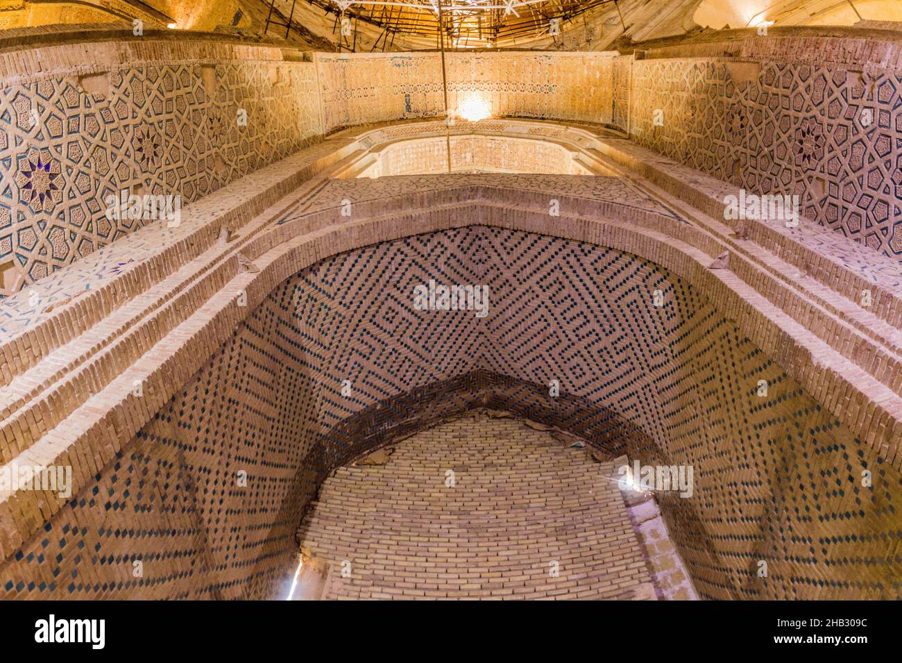 SOLTANIYEH, IRAN - APRIL 13, 2018: Interior of the Dome of Soltaniyeh ...