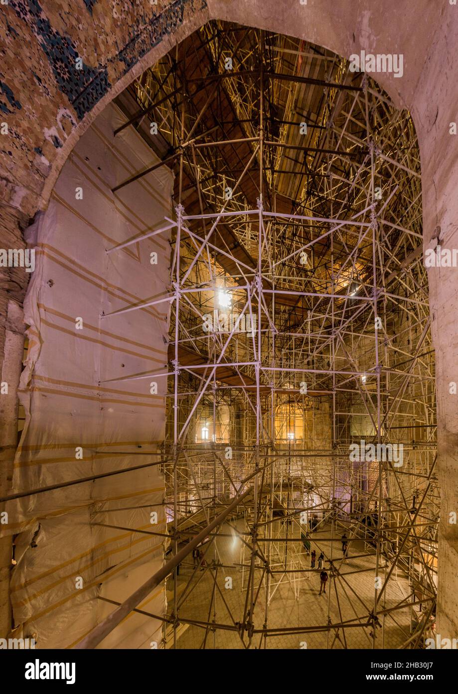 SOLTANIYEH, IRAN - APRIL 13, 2018: Scaffolding in the Dome of ...