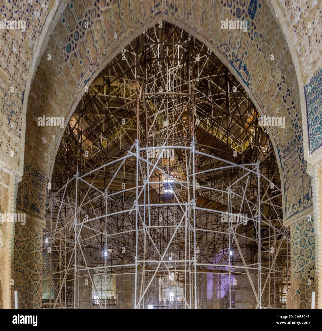 SOLTANIYEH, IRAN - APRIL 13, 2018: Scaffolding in the Dome of ...
