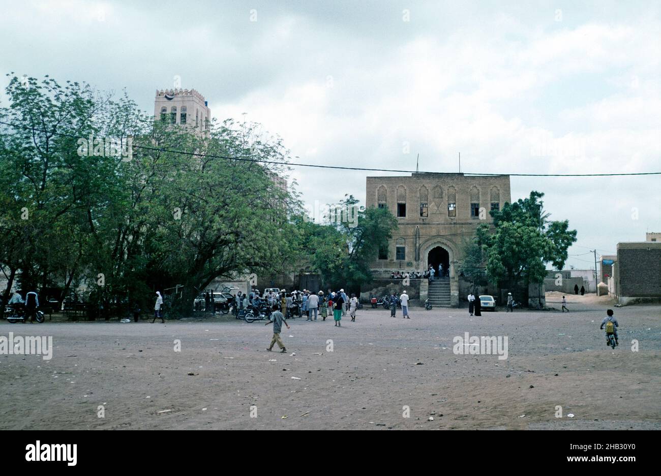 Historic buildings in the main square ancient town of Zebid, Zabid ...