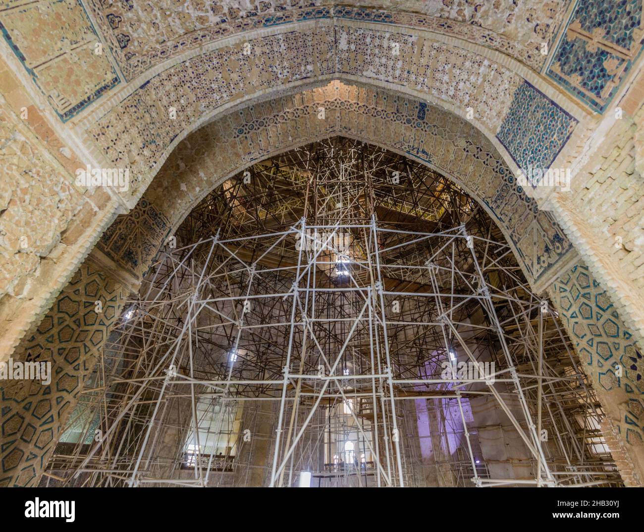 SOLTANIYEH, IRAN - APRIL 13, 2018: Scaffolding in the Dome of ...