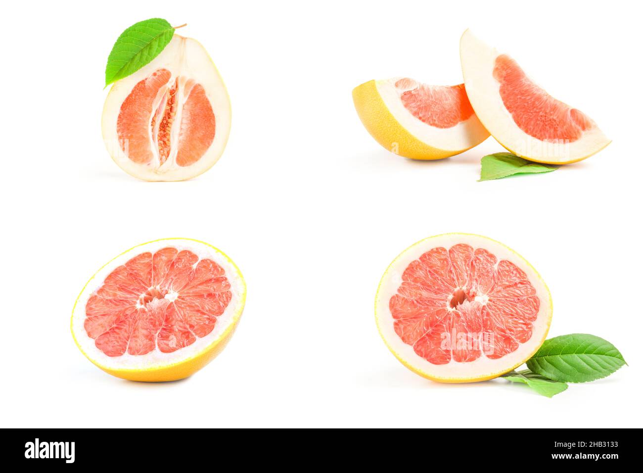 Collection of pomela isolated on a white background Stock Photo - Alamy