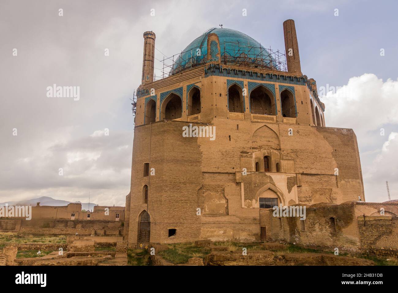 Dome of Soltaniyeh Tomb of Oljeitu in Zanjan province, Iran Stock Photo ...